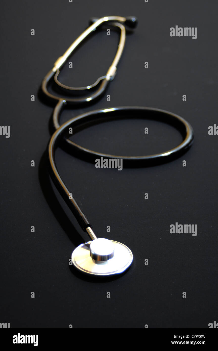 medical instument stethoscope with copyspace for text message Stock ...