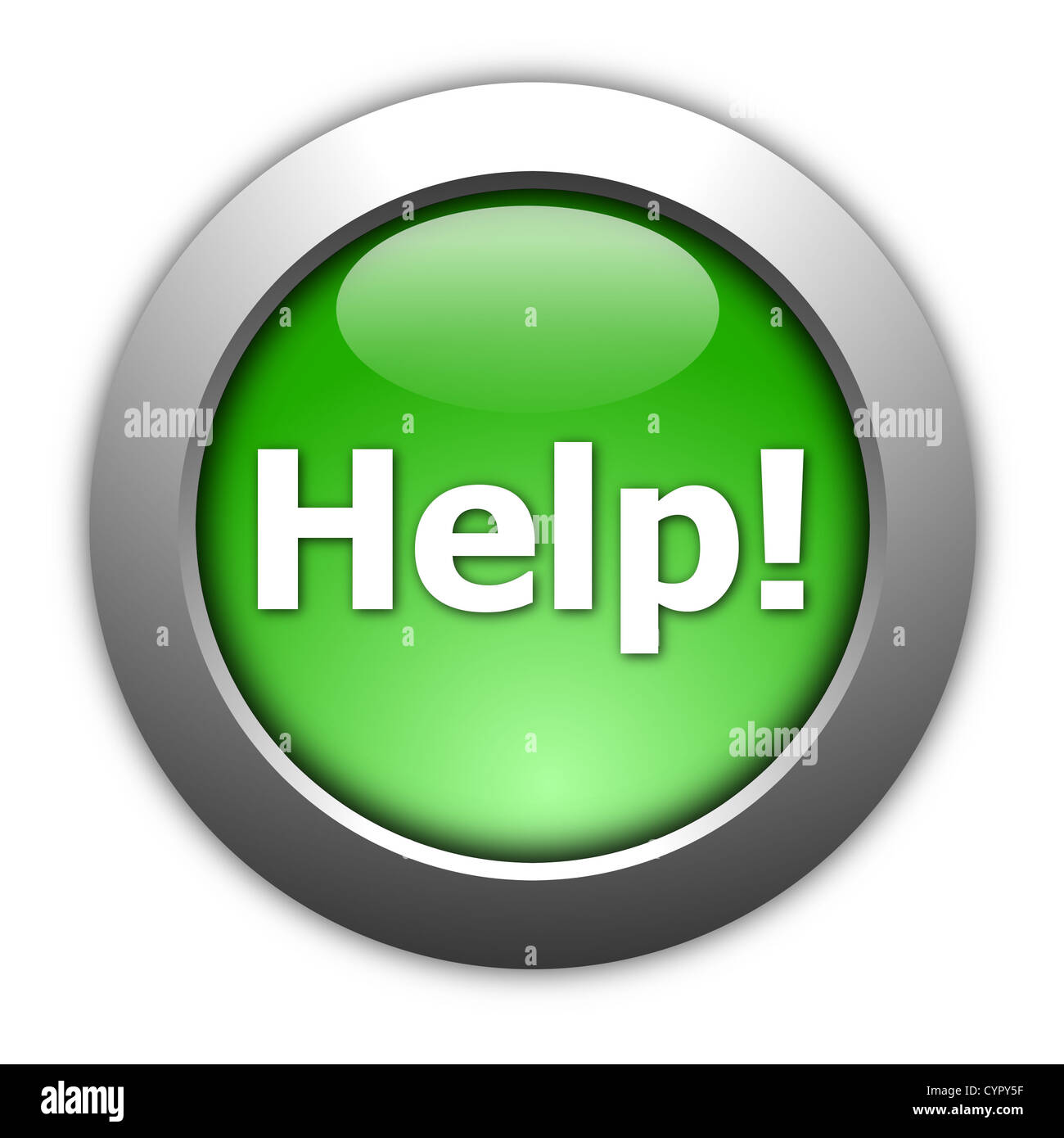 illustration of glossy help internet button isolated on white Stock ...