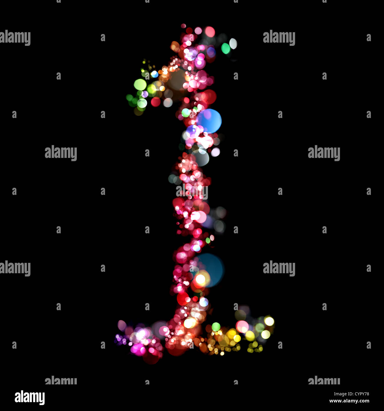 Lights in the shape of numbers Stock Photo - Alamy