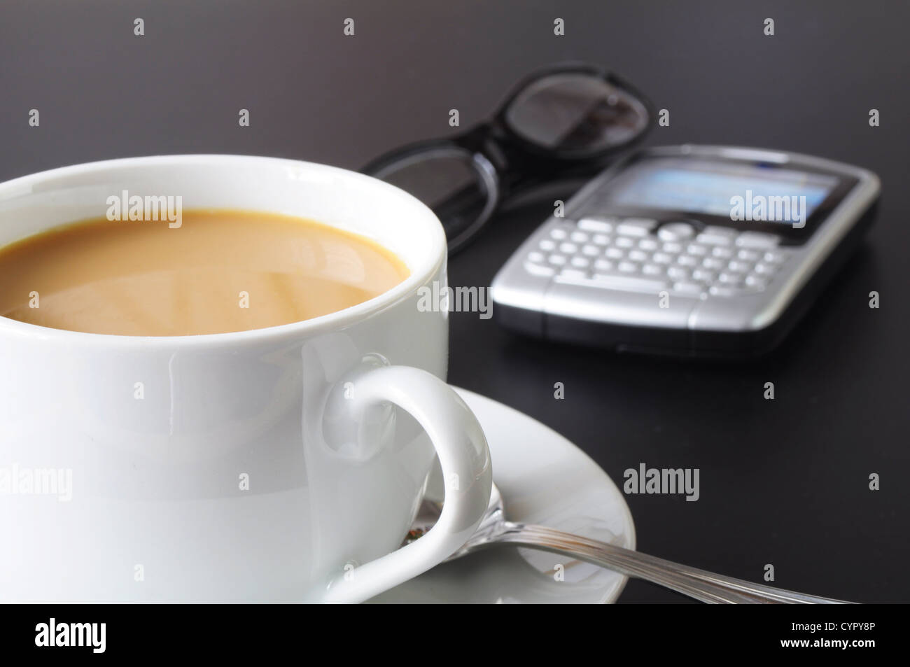 coffee at work or for breakfast in the office Stock Photo - Alamy