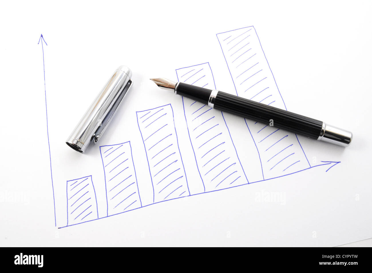 financial graph showing business growth and success Stock Photo - Alamy