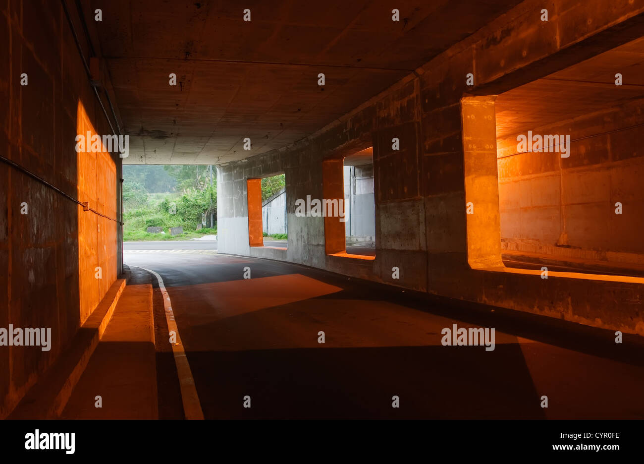 It's a tunnel with weak light Stock Photo - Alamy