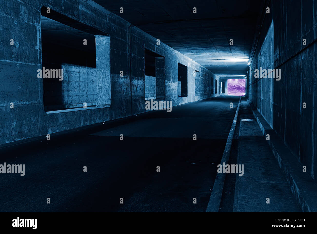 It's a tunnel with weak light Stock Photo - Alamy