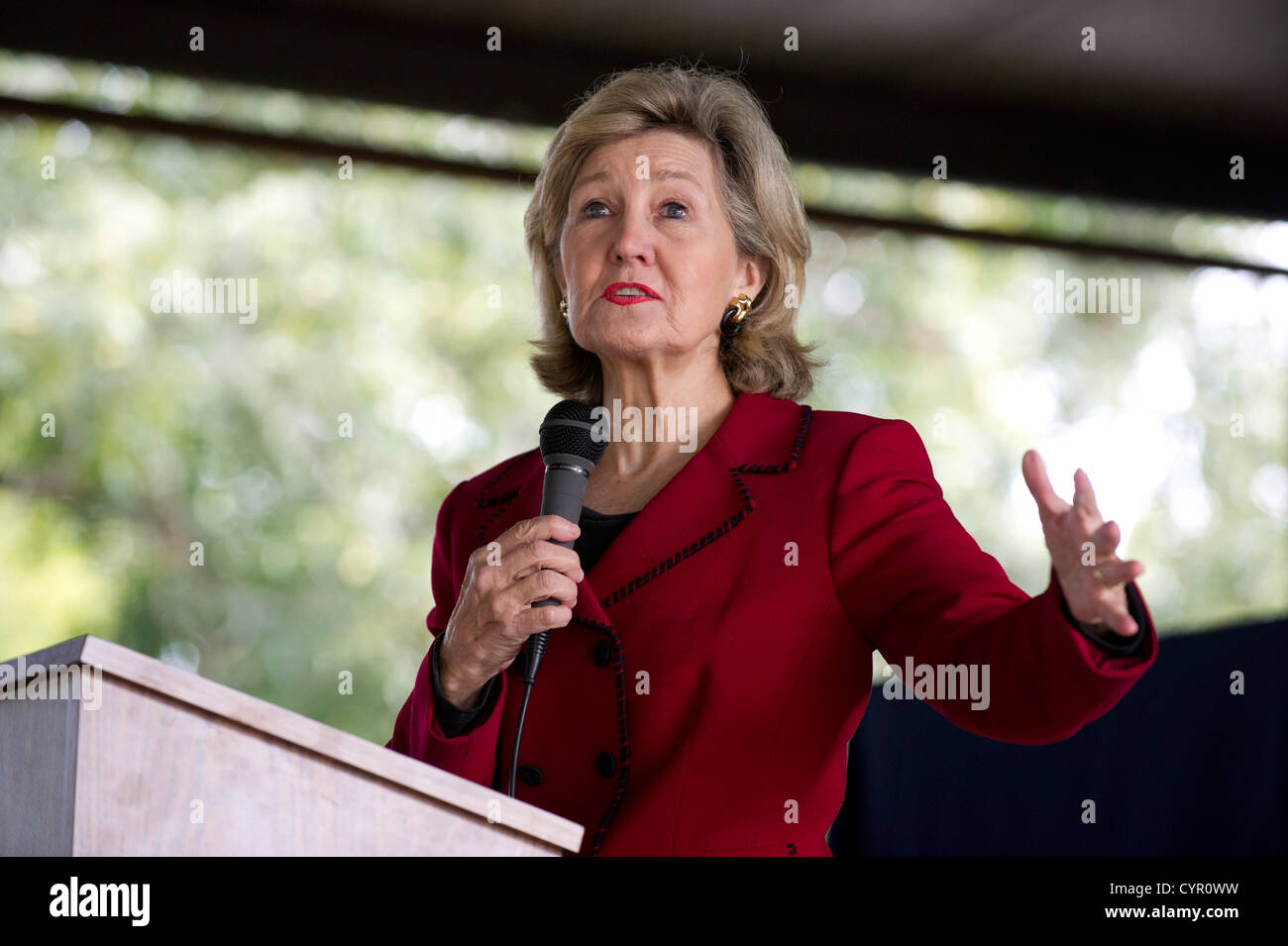 U.S. Senator Kay Bailey Hutchison speaks at a dedication ceremony for ...