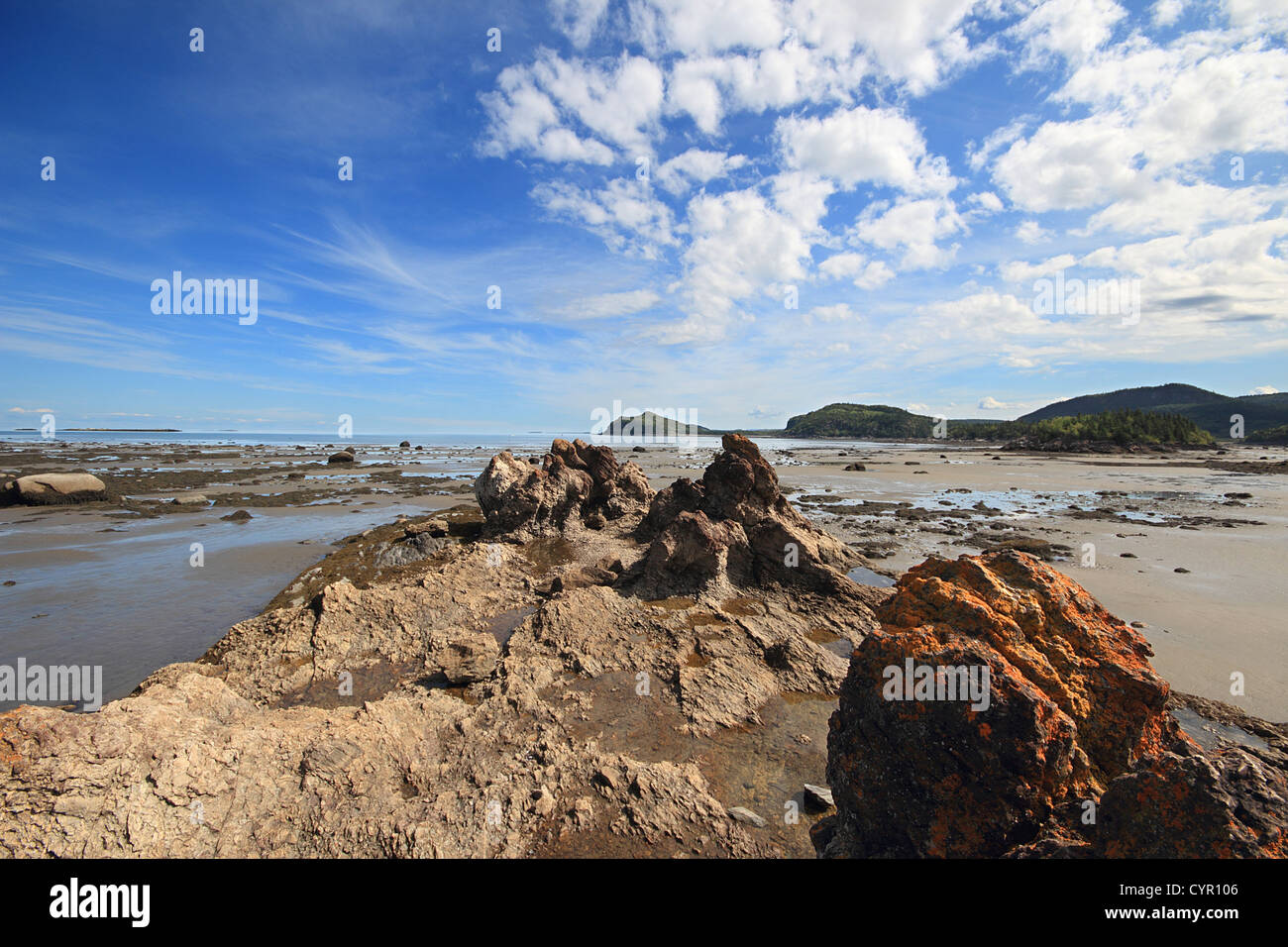 Rocks landscape, Parc du Bic, Québec, Canada Stock Photo - Alamy