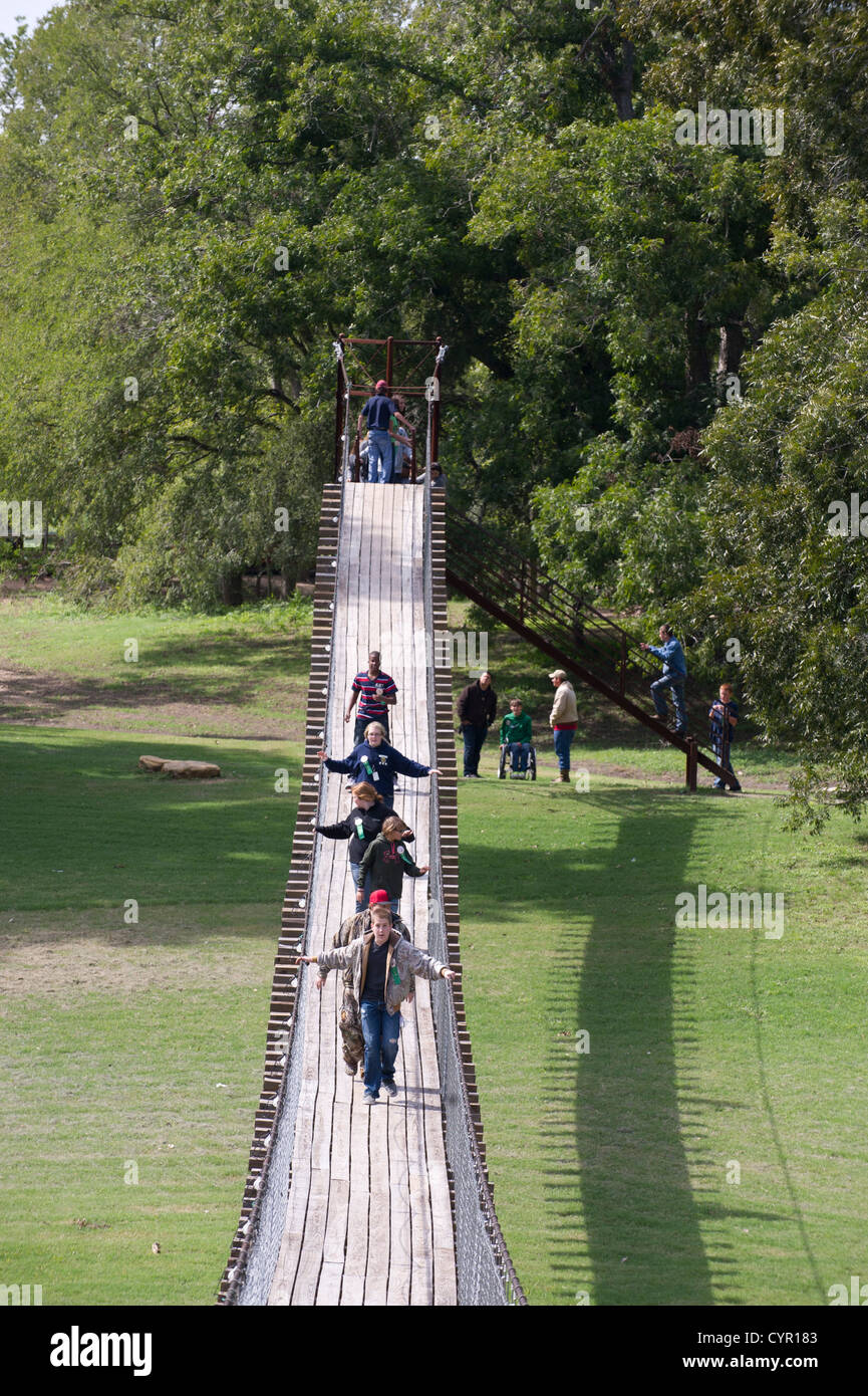 Swinging Plank Wood Bridge