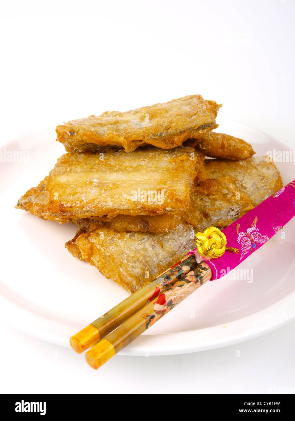 Fresh fried Conger fish Stock Photo - Alamy