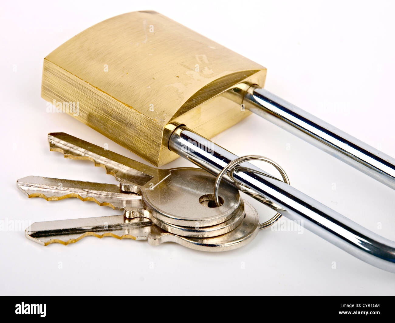 Padlock with keys Stock Photo - Alamy