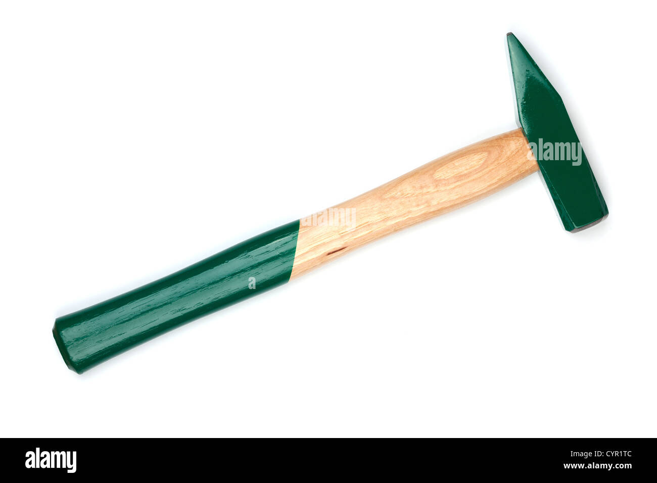 Tools collection - green hammer. Isolated on white background Stock ...