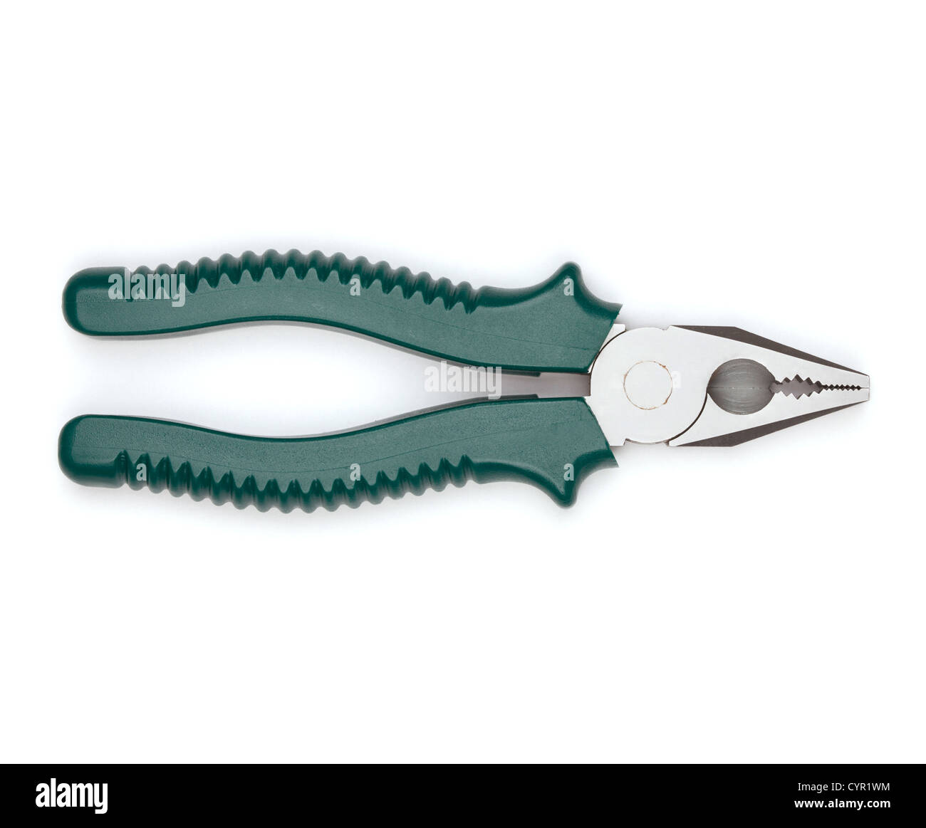 Tools collection - Green pliers. Isolated on white background Stock ...
