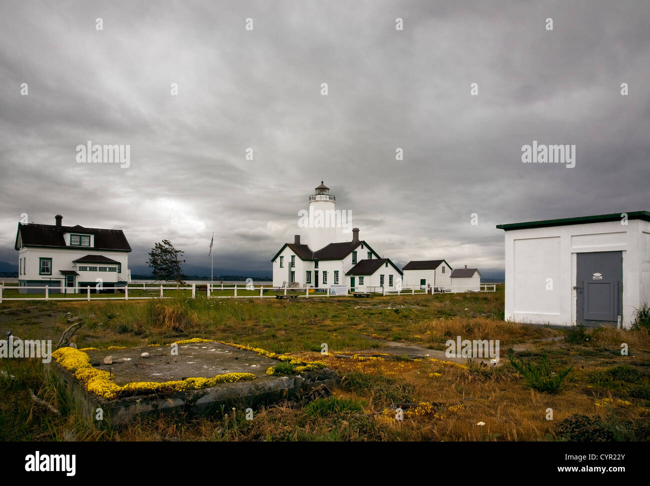New Dungeness Lighthouse Washington High Resolution Stock Photography ...