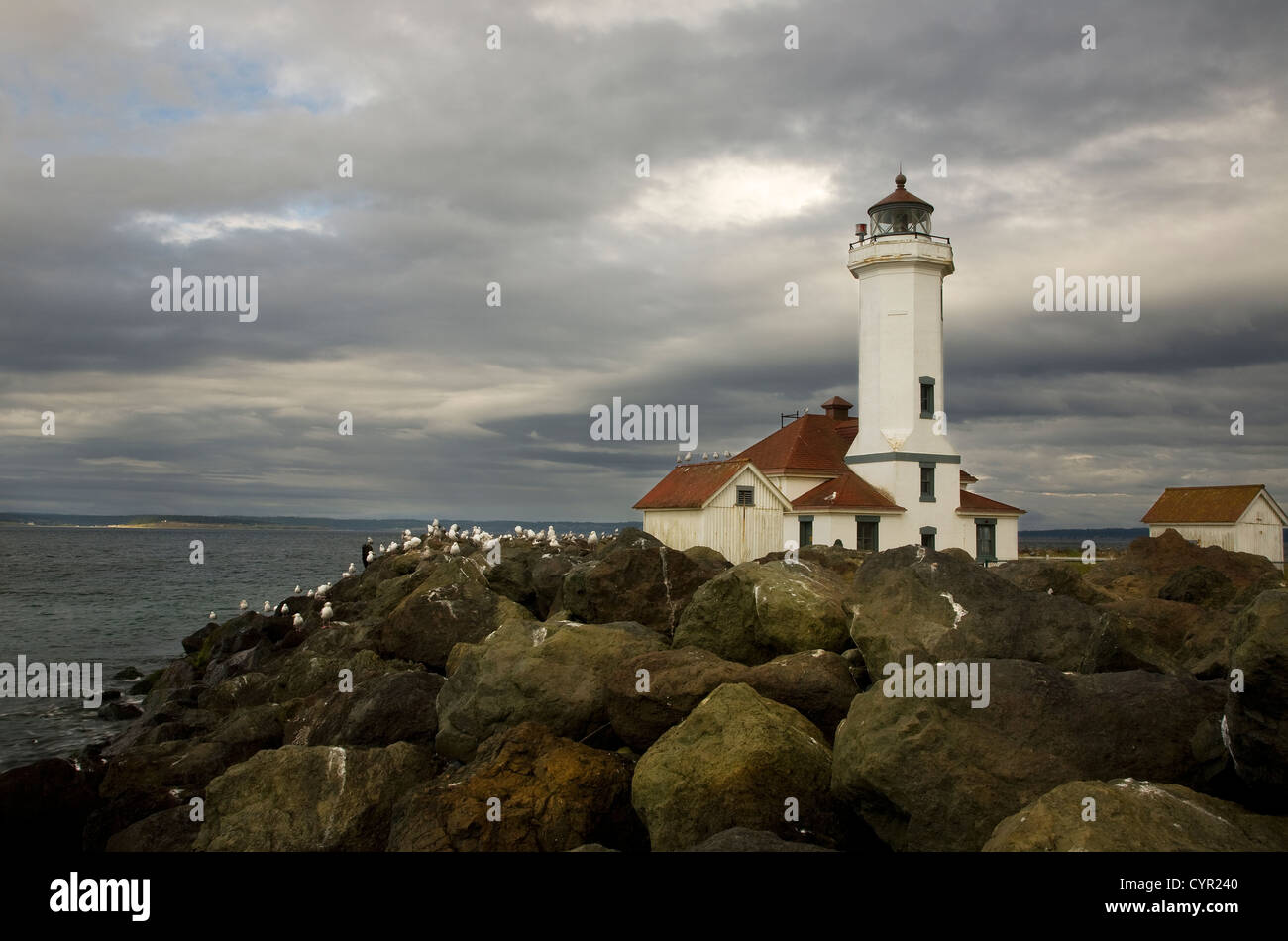 WA05795-00...WASHINGTON - Point Wilson Light at Fort Worden State Park ...
