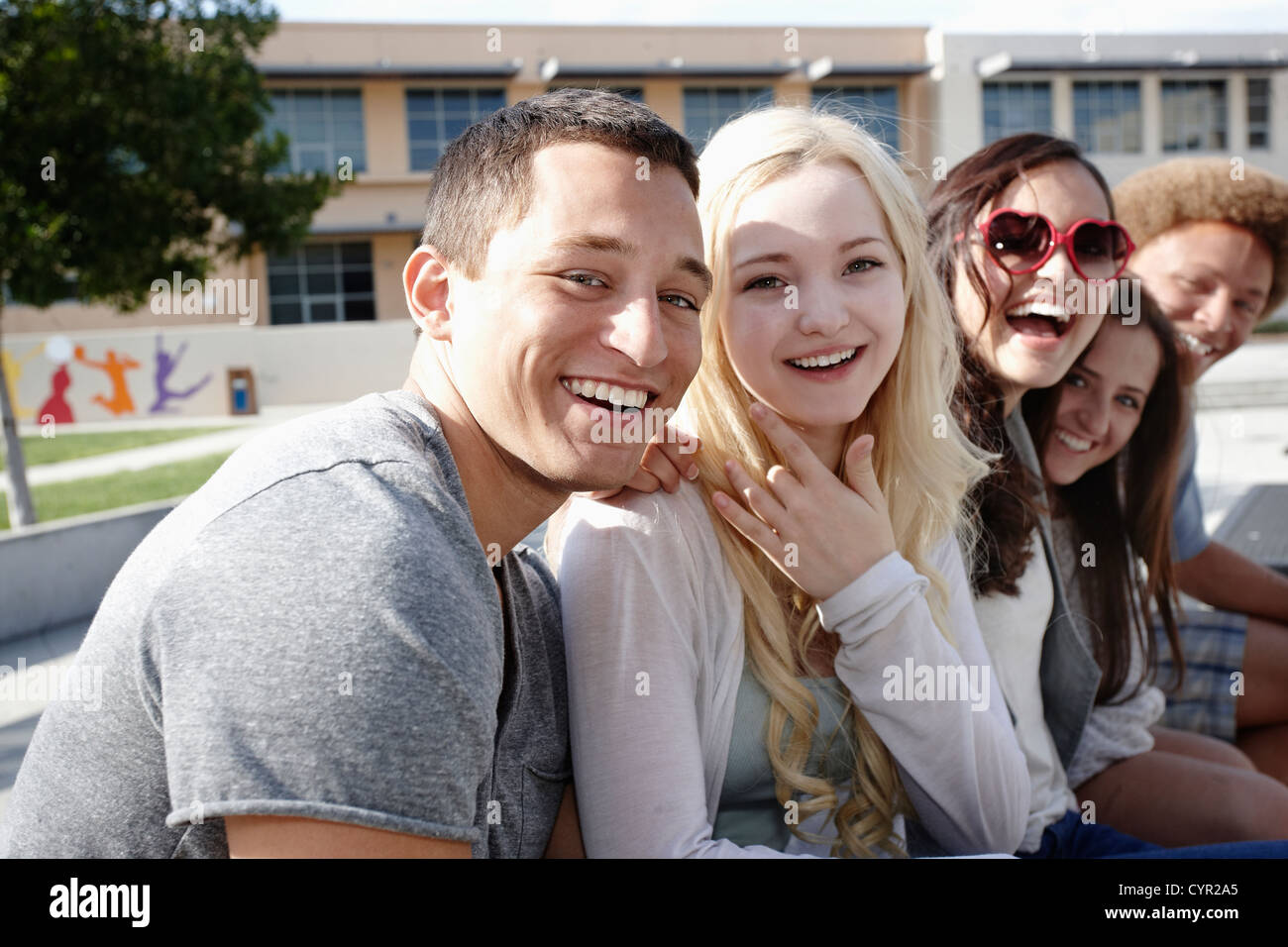 School friends hanging out together Stock Photo - Alamy