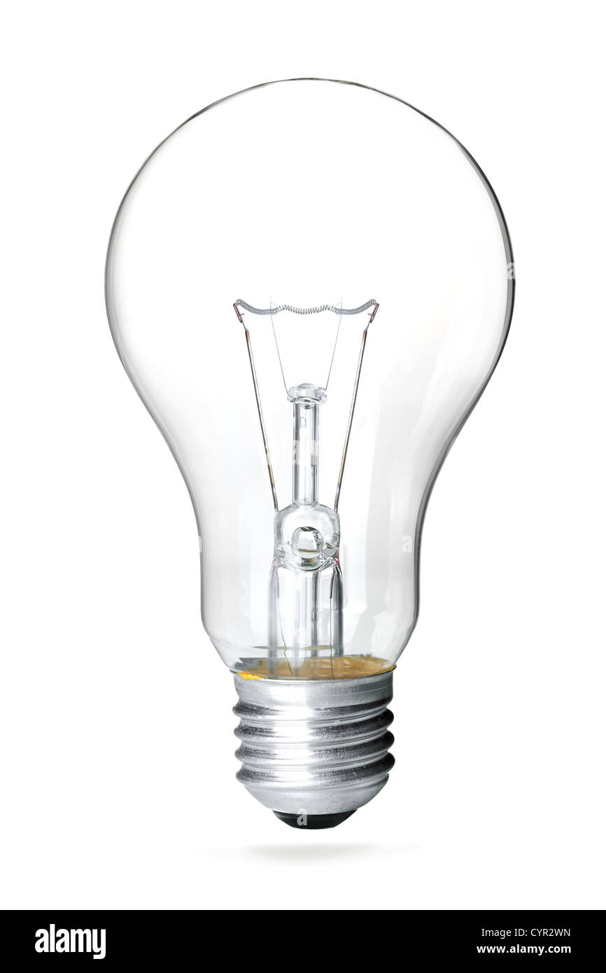 A light bulb. Isolated on white background with separated shadow Stock ...