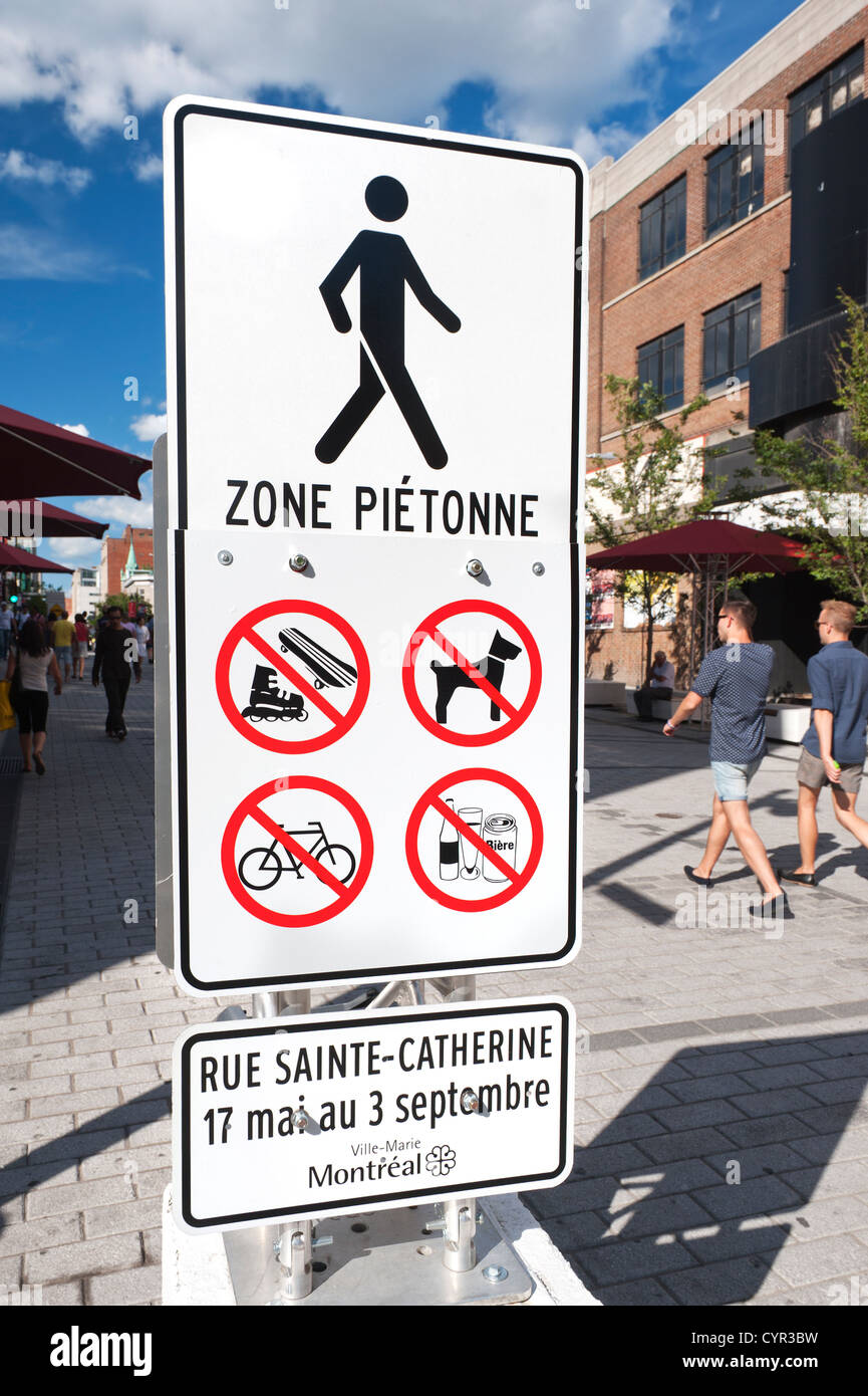 Pedestrian zone road sign hi-res stock photography and images - Alamy