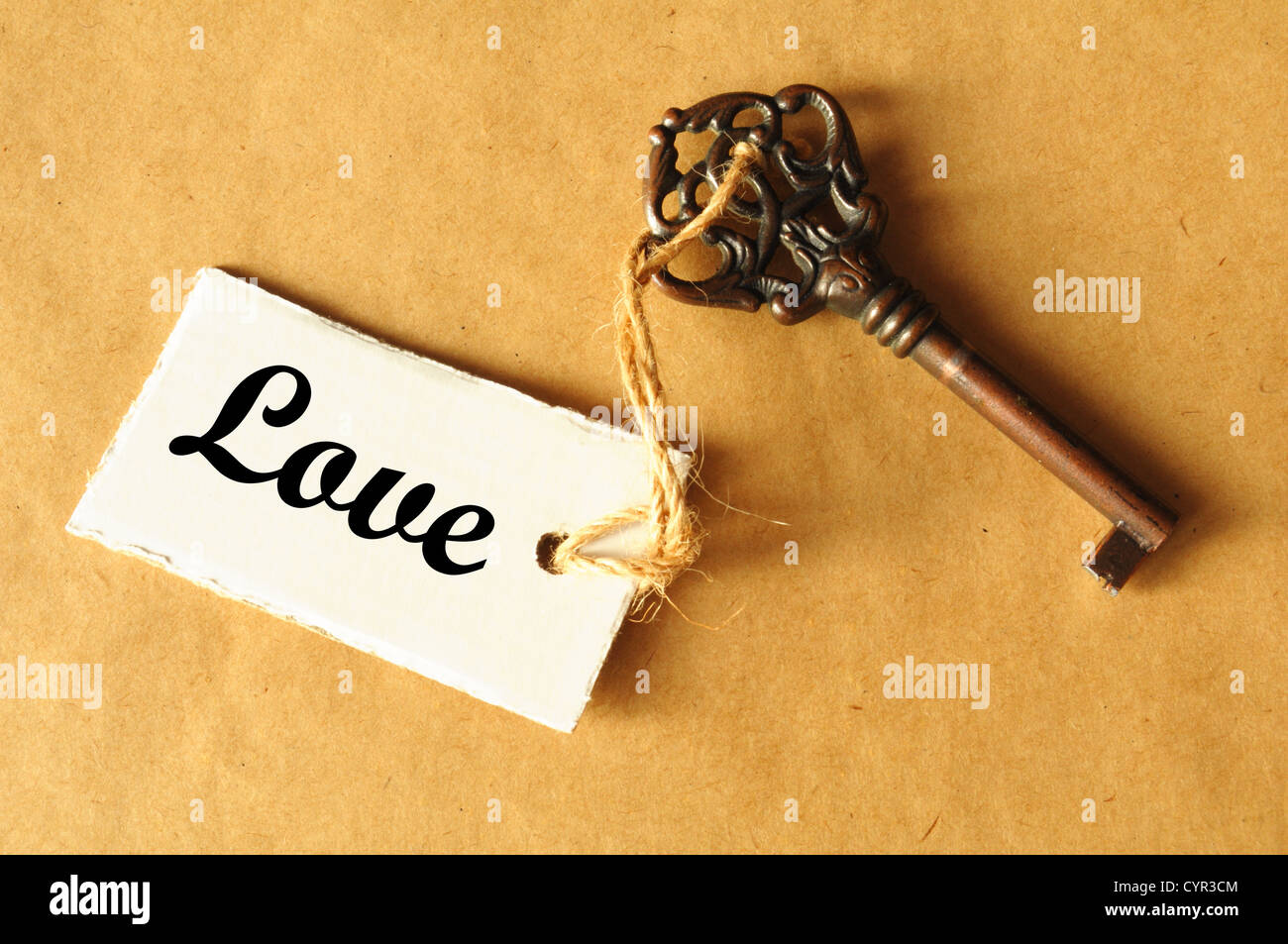 key to love concept with word written on label or tag Stock Photo - Alamy
