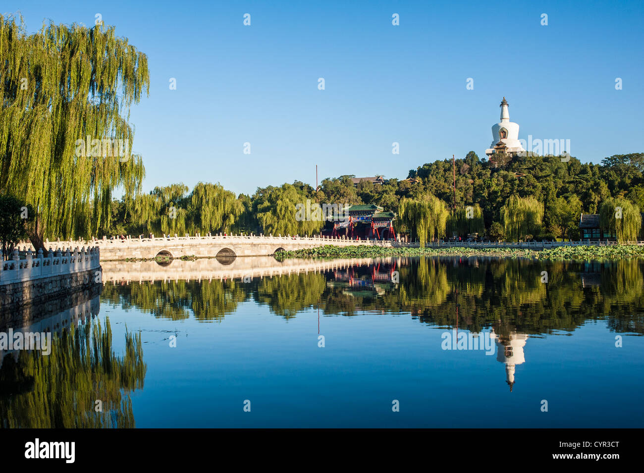 Scene of Beihai park, Beijing Stock Photo - Alamy