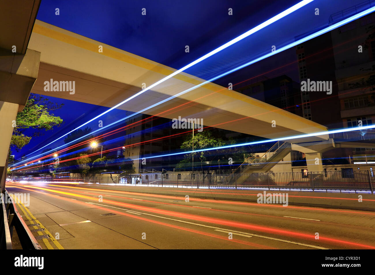 city traffic streams Stock Photo - Alamy