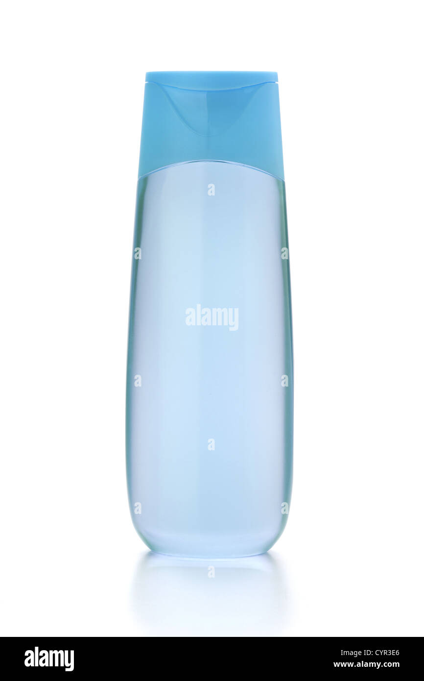 Blue shampoo bottle. Isolated on white background Stock Photo - Alamy