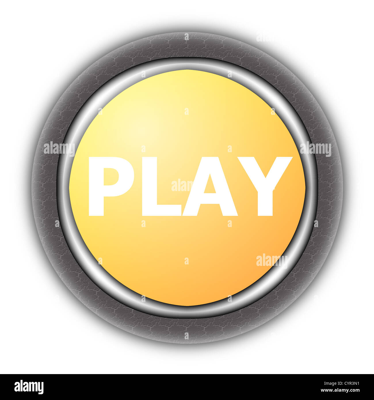 play button illustration isolated on white background Stock Photo - Alamy