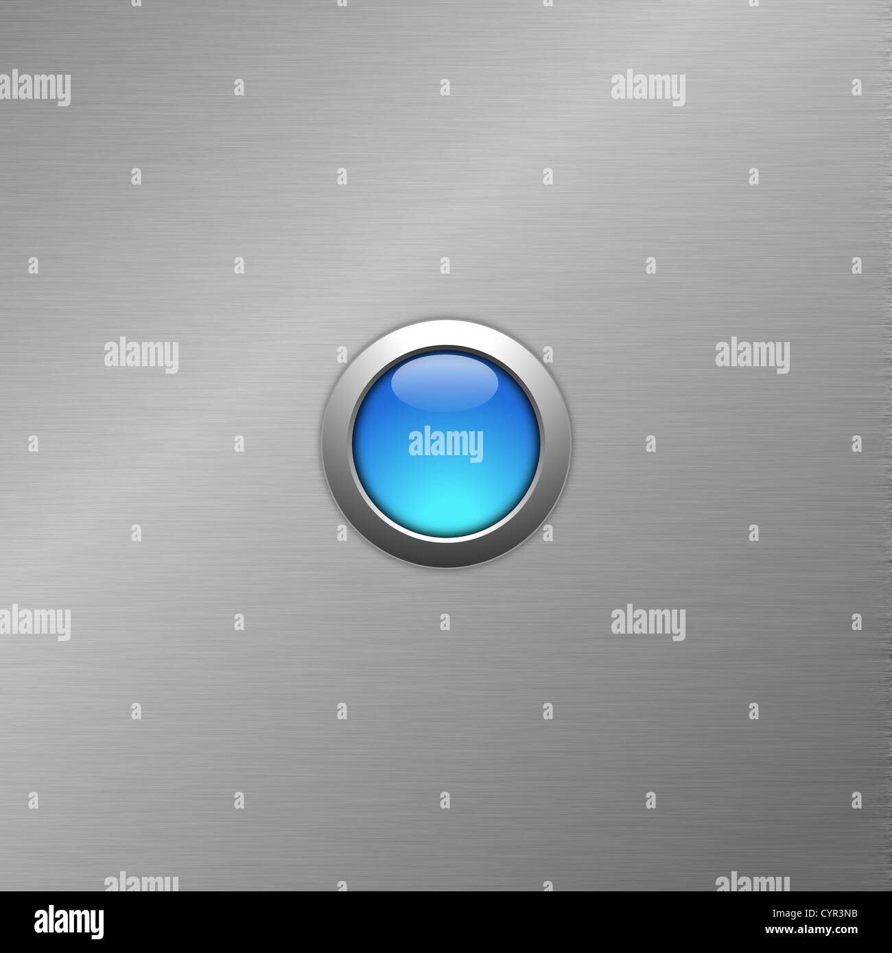 blue blank button on metal surface with copyspace Stock Photo - Alamy