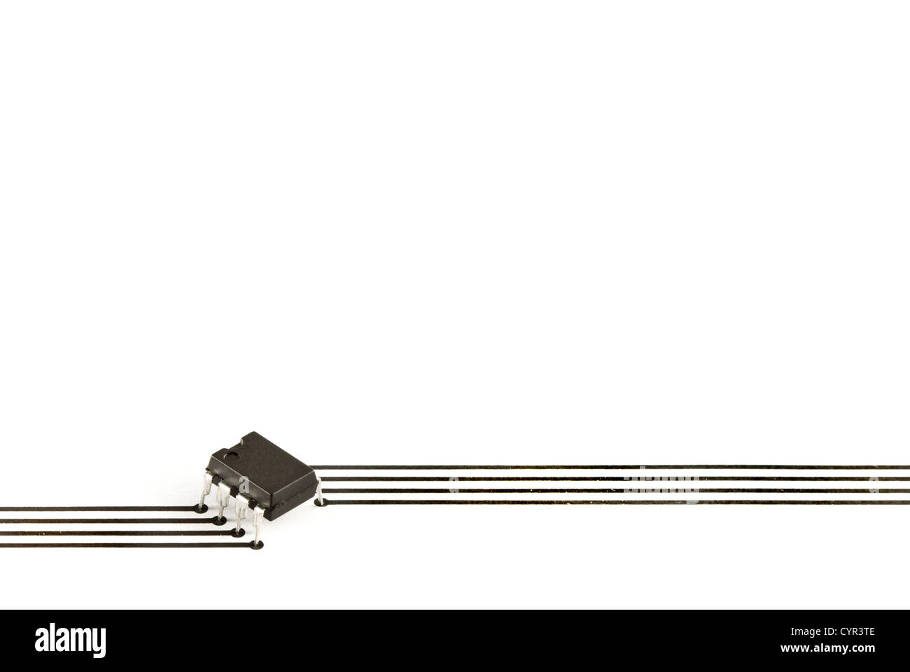 Design elements formed of an electronic chip and tracks printed on ...