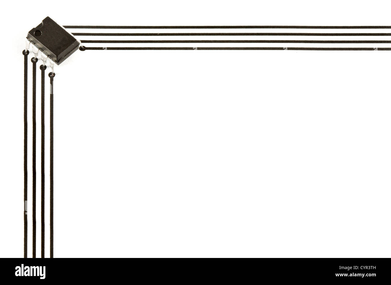 Design elements formed of an electronic chip and tracks printed on ...