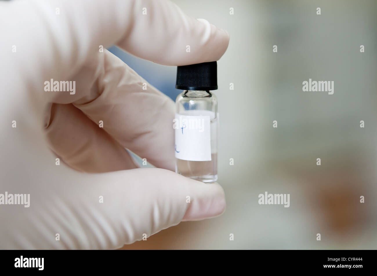 scientist observed sample in laboratory glass Stock Photo - Alamy
