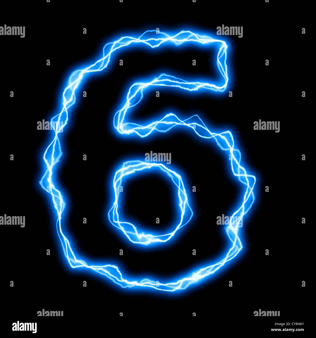 Alphabet blue lightning letters numbers hi-res stock photography and ...