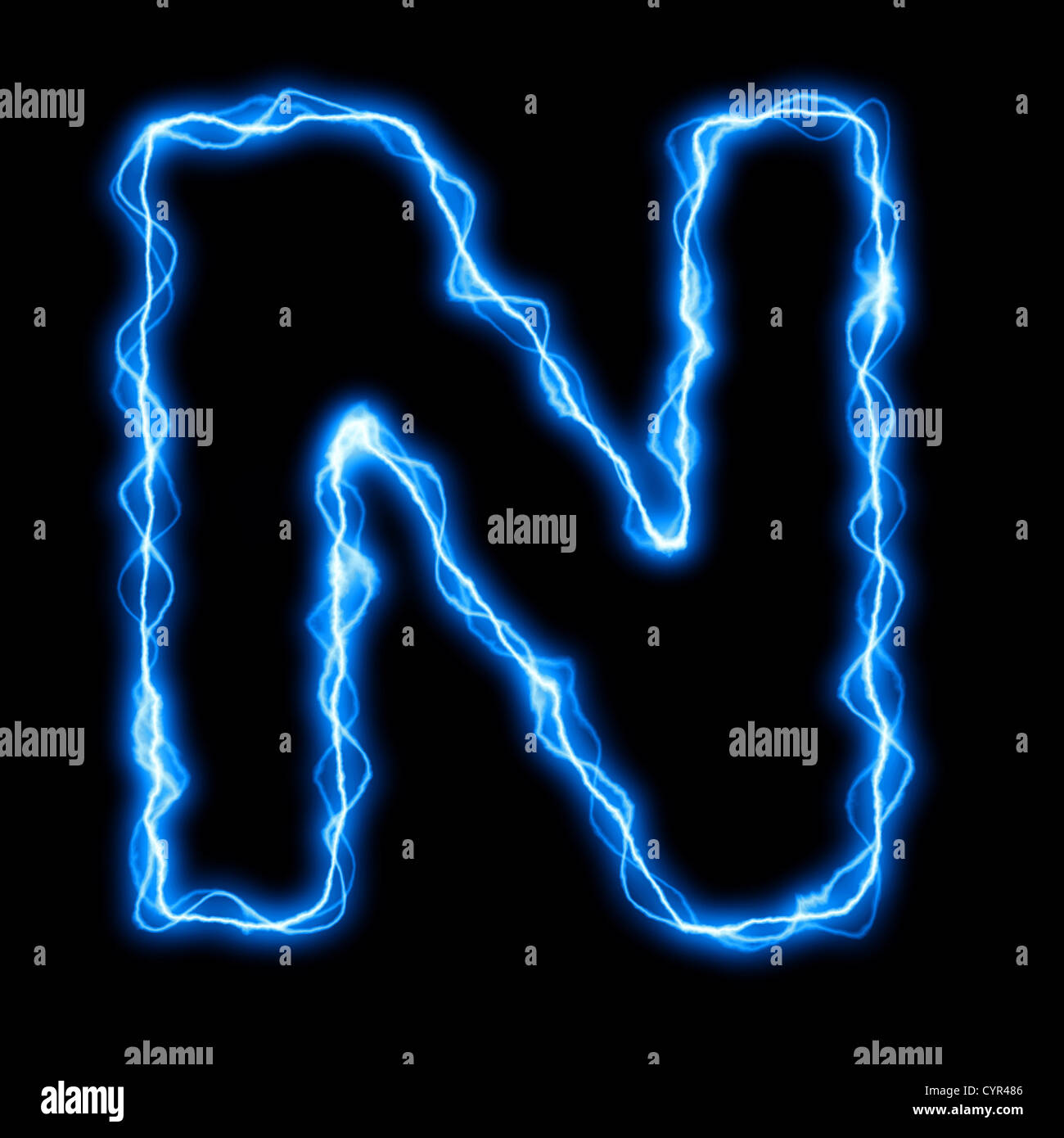 Electric Lightning Font Alphabet Blue Lightning Letters Numbers Hi Res