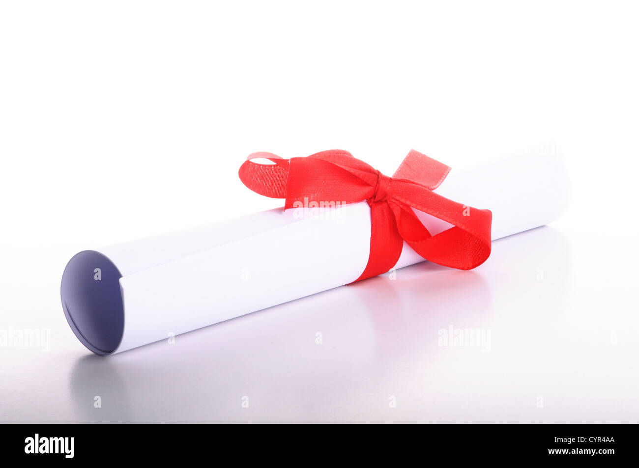 diploma isolated on a white background with copyspace for text message ...