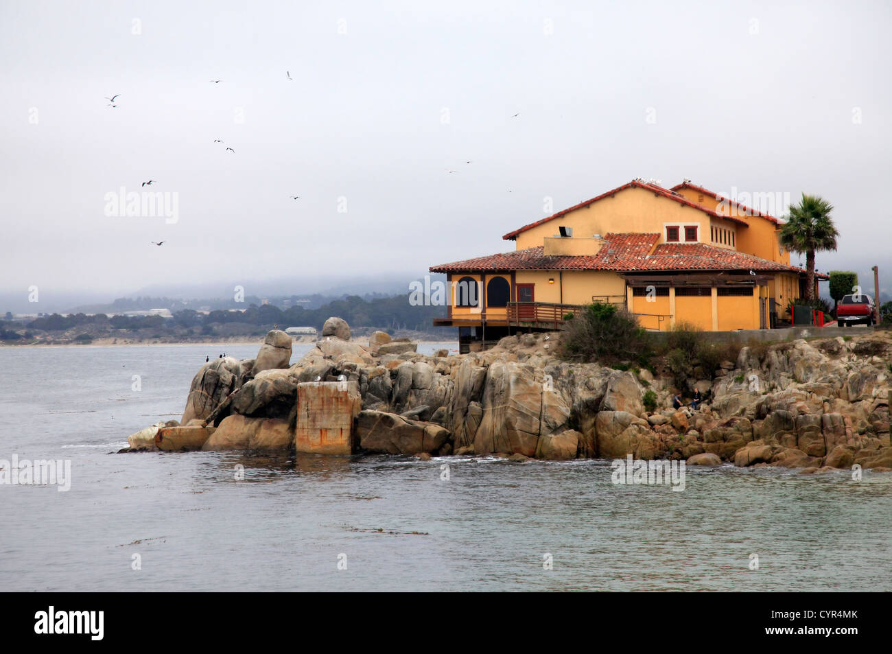 The house at coast rainy weather. Monterey, California Stock Photo - Alamy