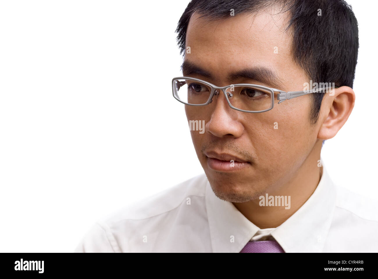 Businessman think expression portrait on white background Stock Photo ...