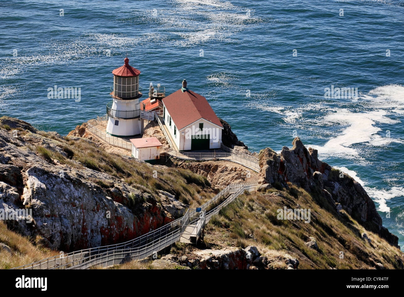 Point Reyes Lighthouse at sunny day, California Stock Photo - Alamy