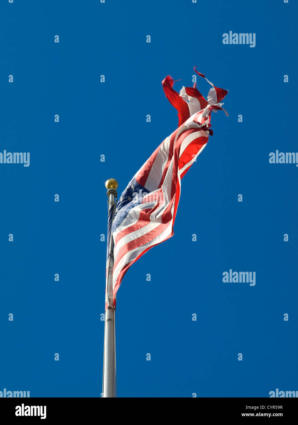 Ripped american flag hi-res stock photography and images - Alamy