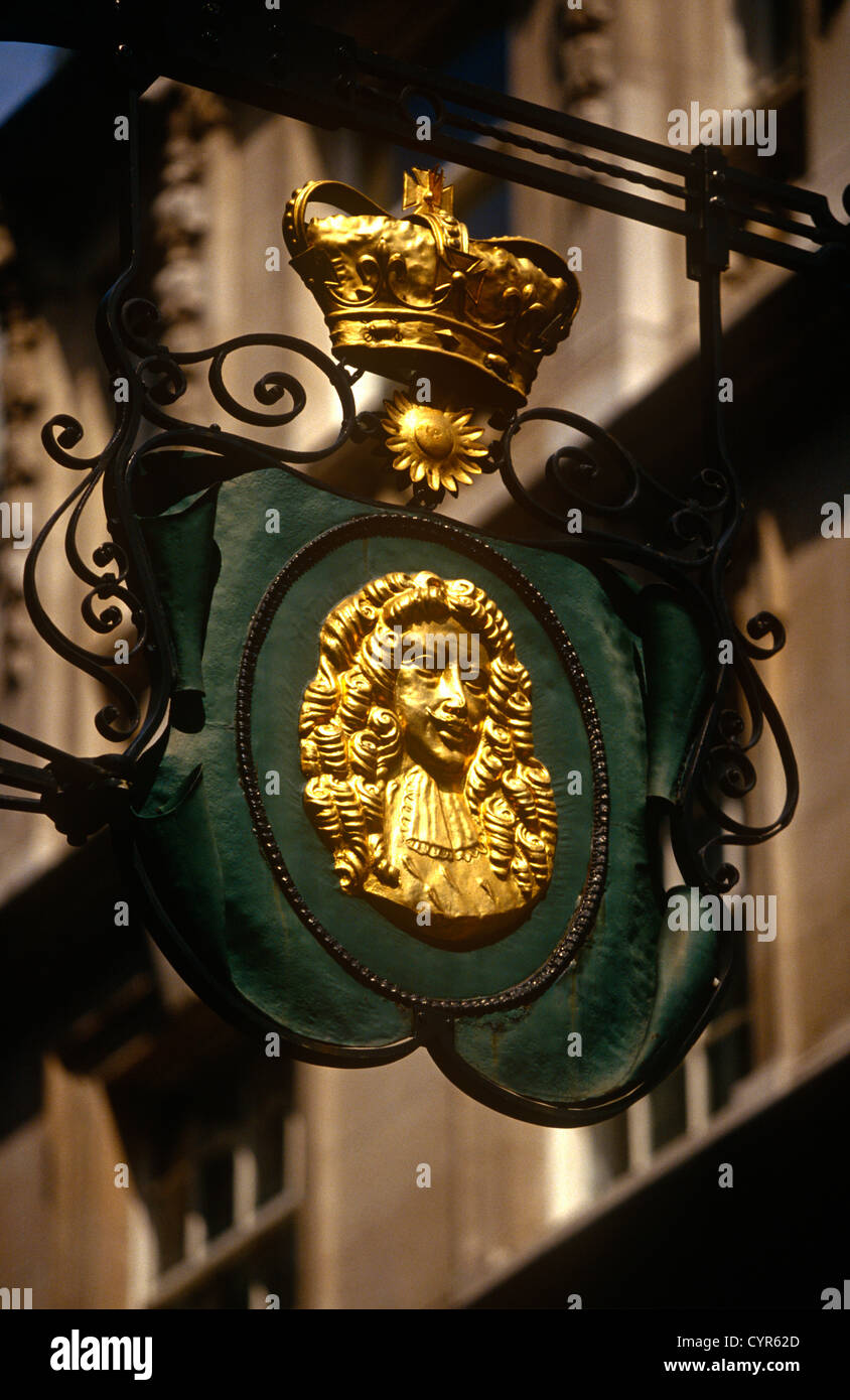 A detail of a City of London Goldsmith's street sign on the corner of ...
