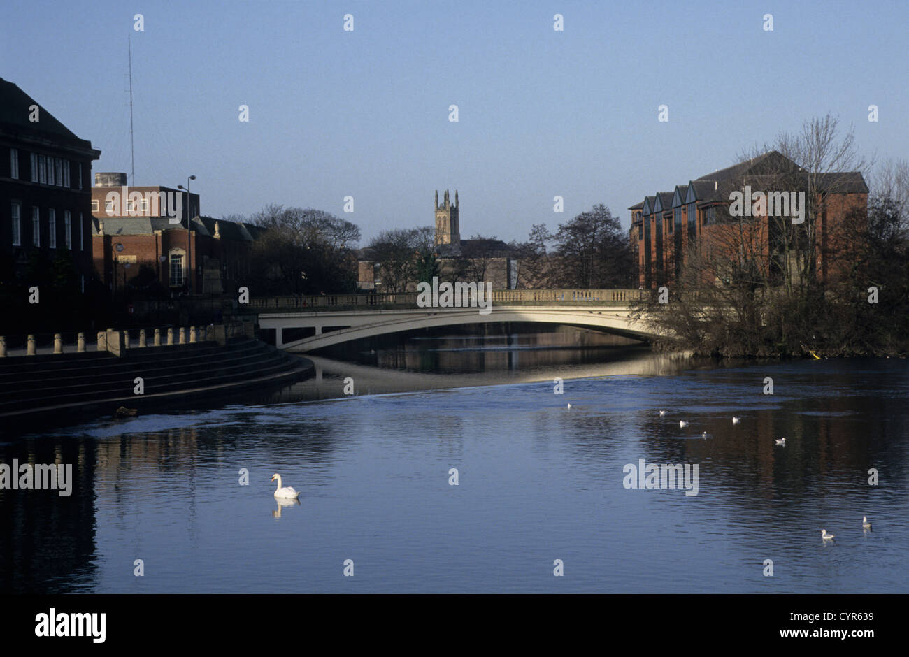 Bridge over the river derwent in Derby, Derbyshire, UK Stock Photo - Alamy