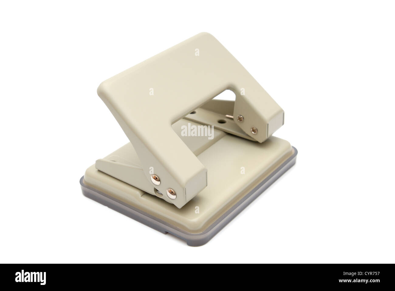 Small office puncher on a white background Stock Photo - Alamy