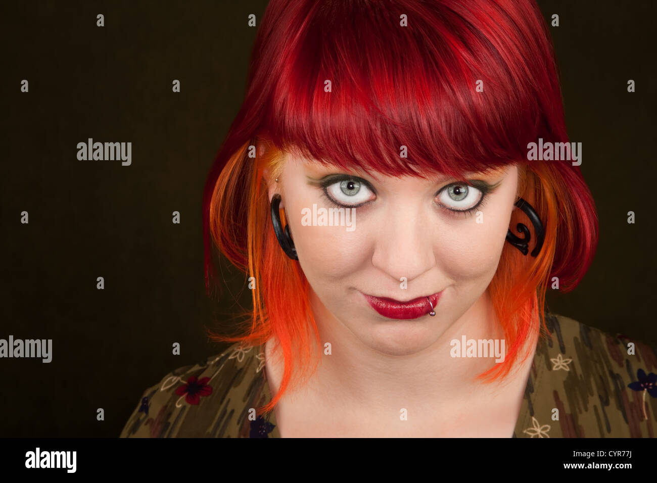 Punk girl red hair hi-res stock photography and images - Alamy