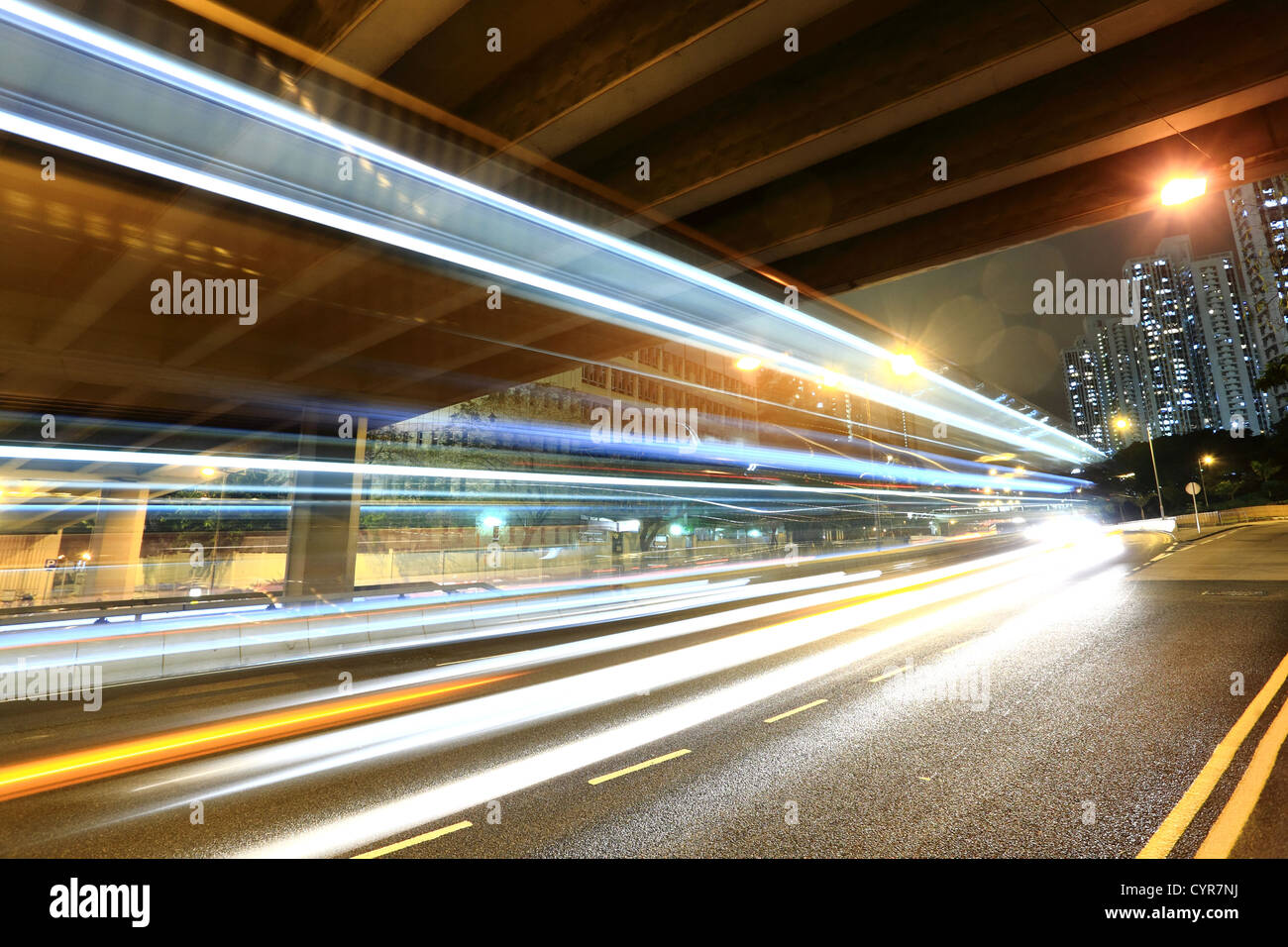traffic through downtown Stock Photo - Alamy