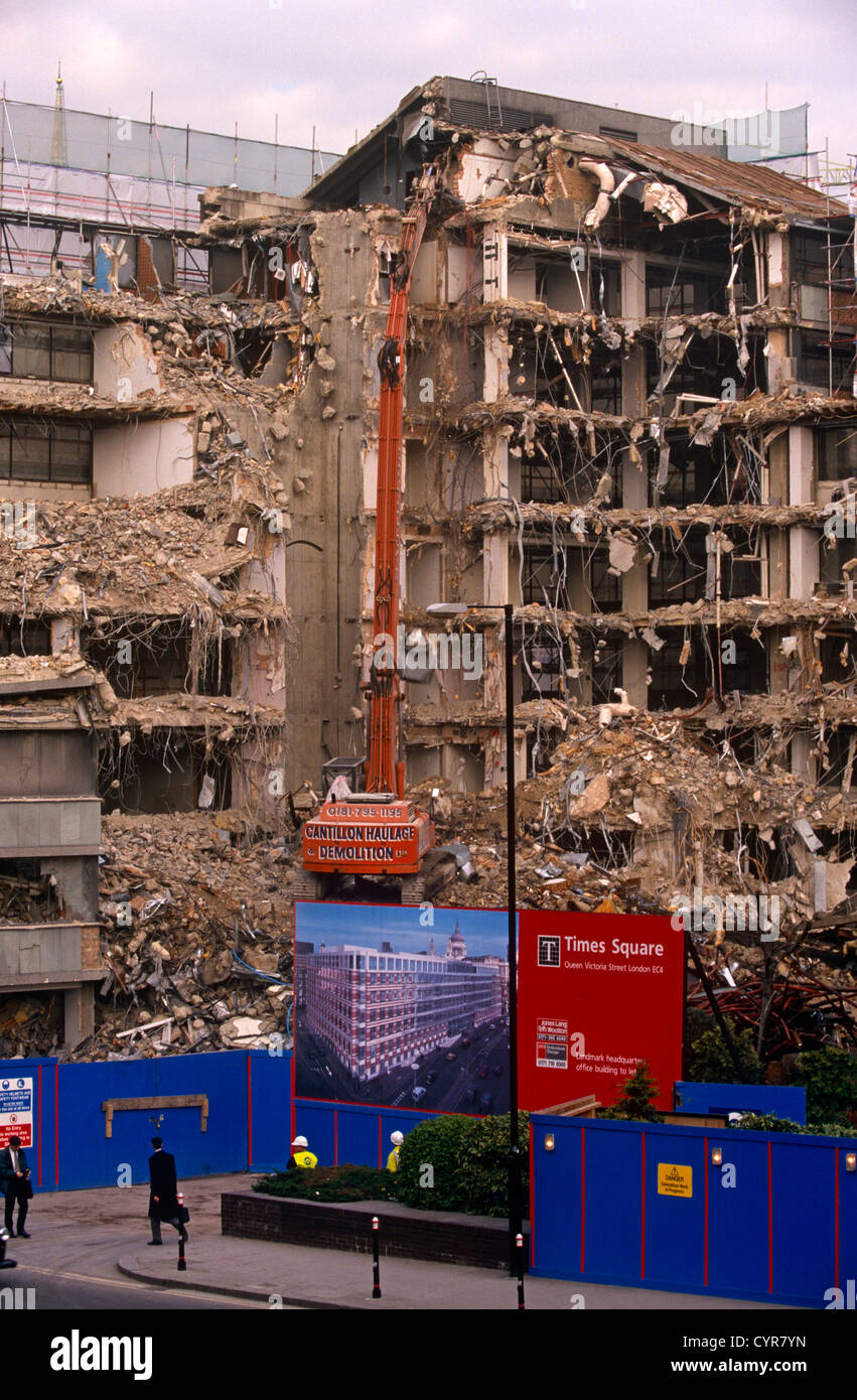 A demolition site in the City of London, the heart of the capital's ...
