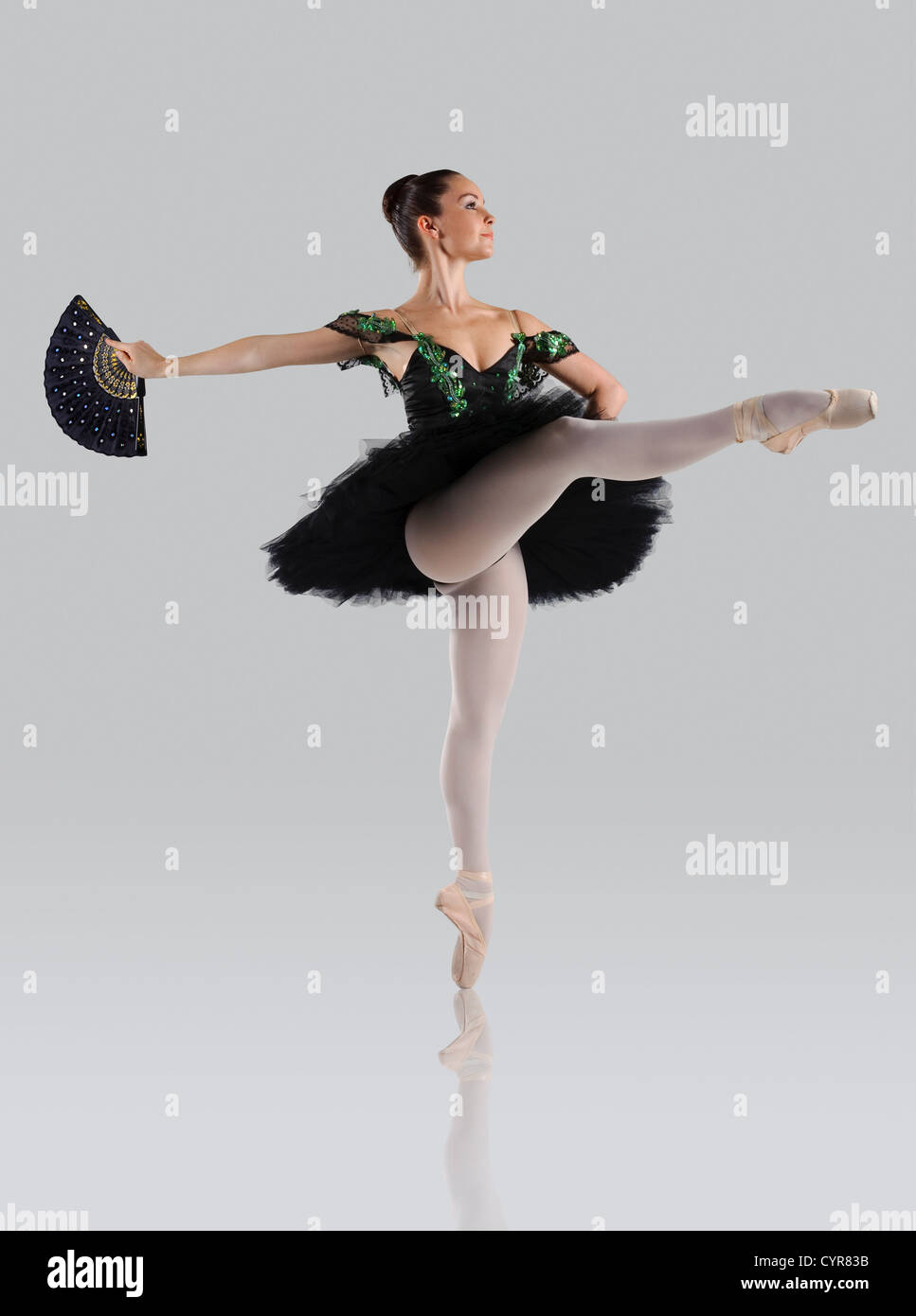 Proffessional female ballet dancer isolated in studio Stock Photo - Alamy