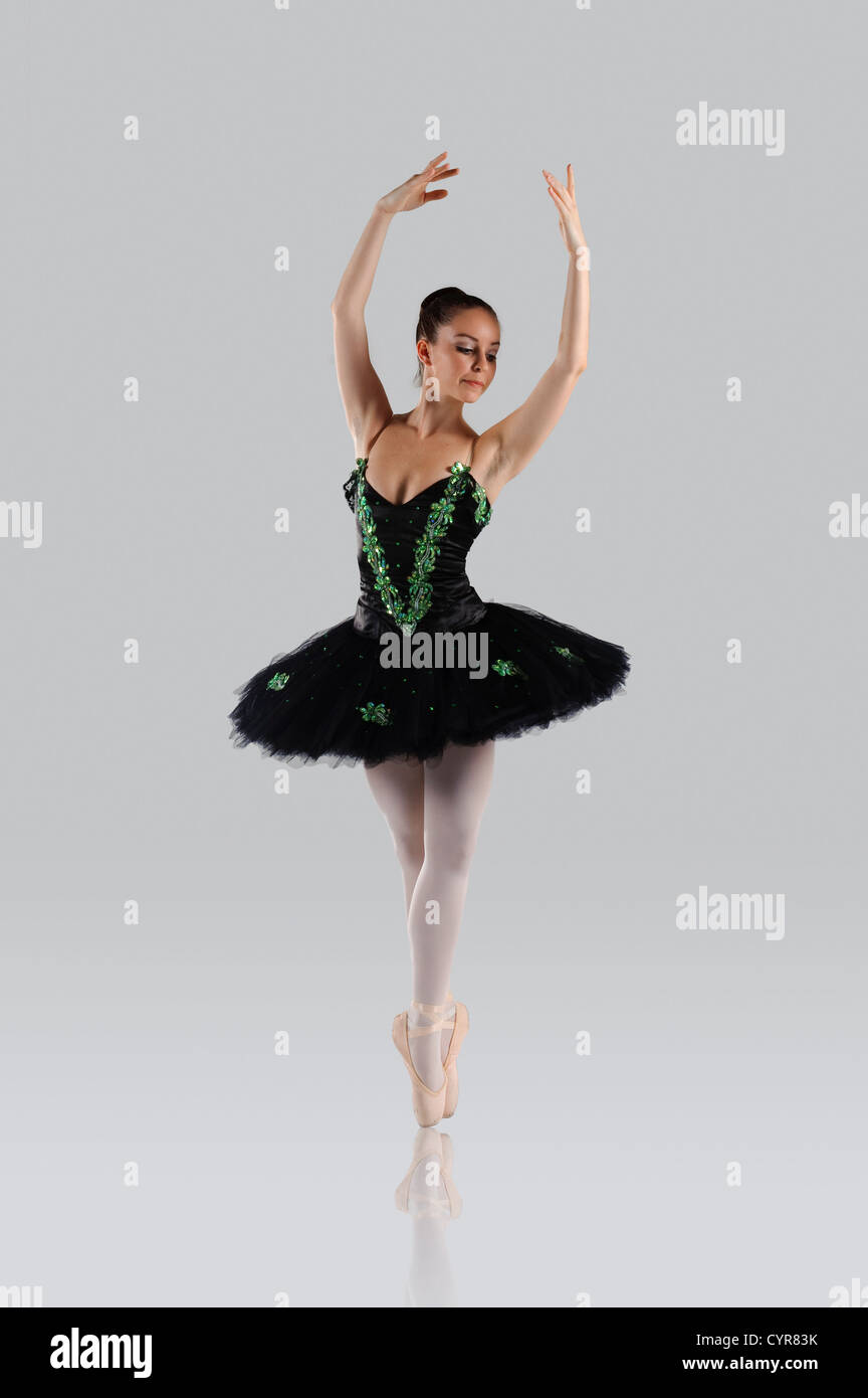 Proffessional female ballet dancer isolated in studio Stock Photo - Alamy