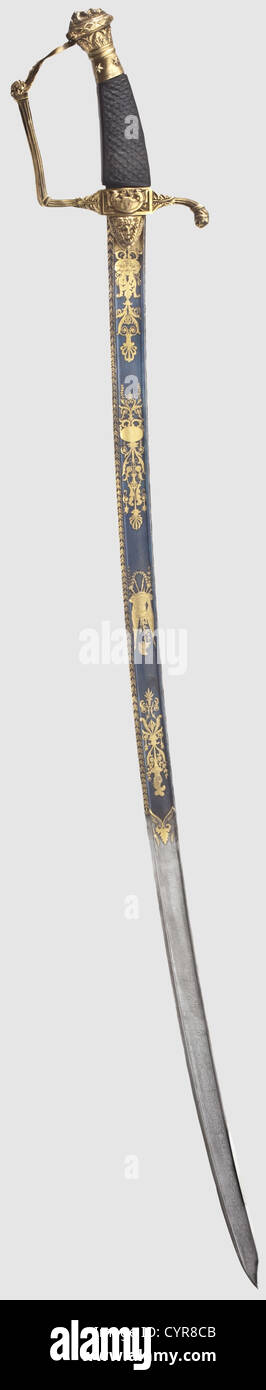 A German sabre blade,manufactured for Le Page,1815 to 1822 Slender ...