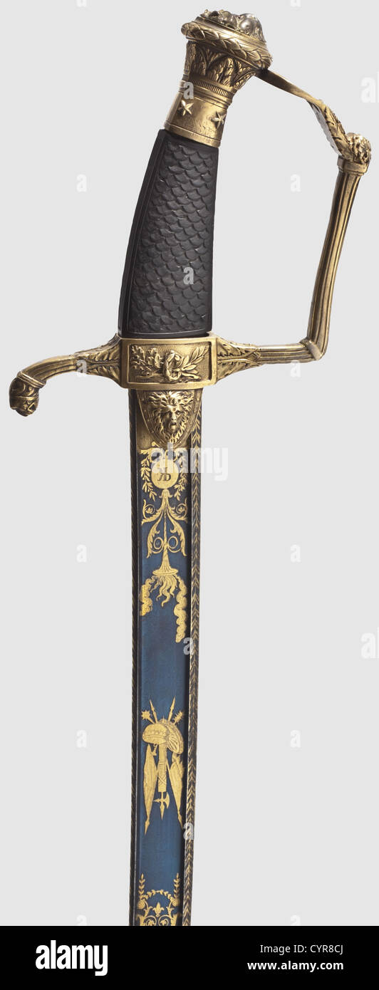 A German sabre blade,manufactured for Le Page,1815 to 1822 Slender ...