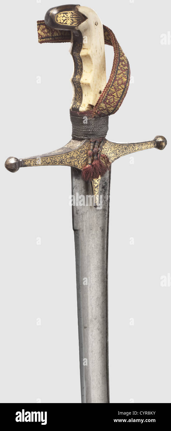 An indian shamshir with gold inlay hi-res stock photography and images ...