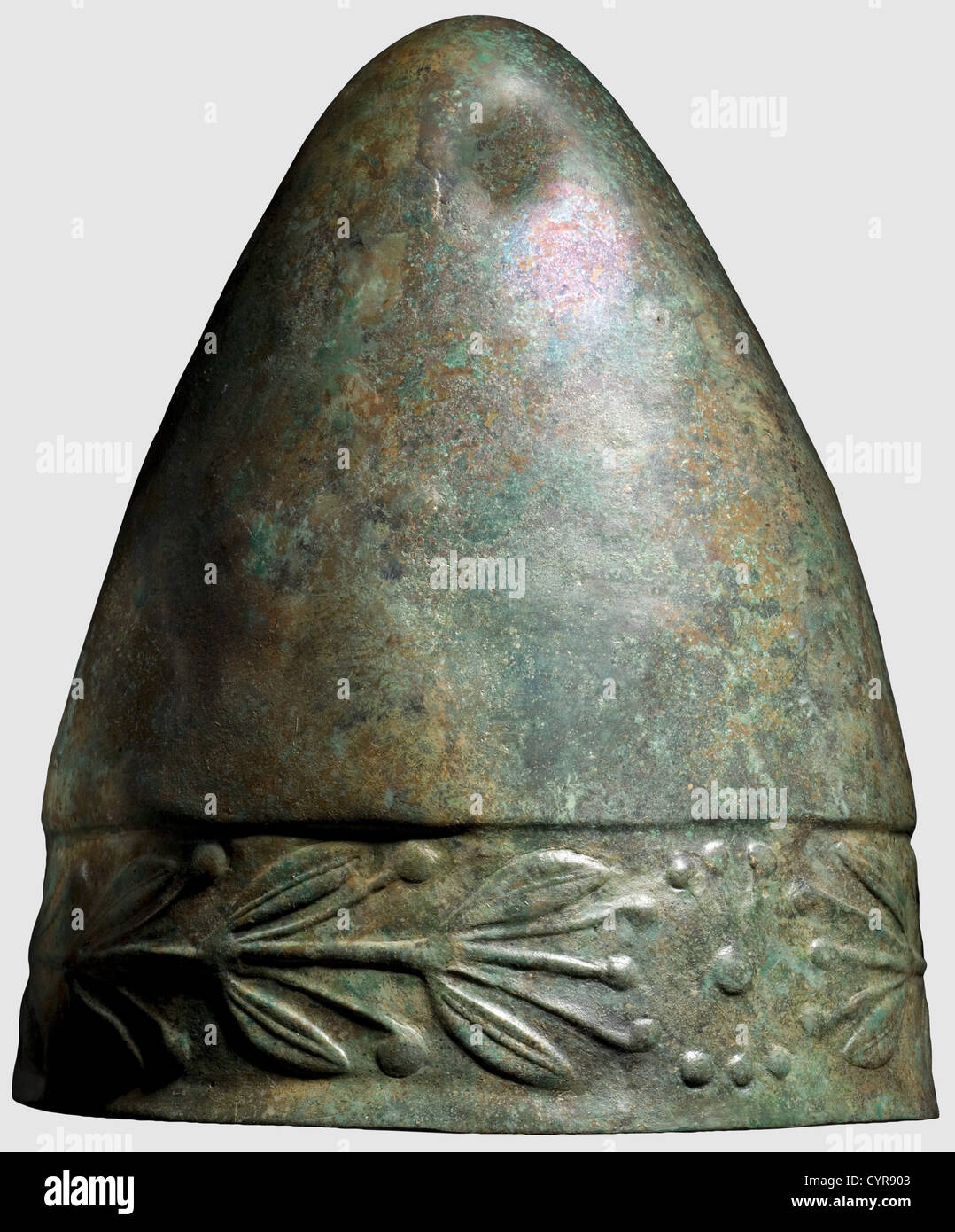 A Hellenistic Pilos type helmet with laurel wreath decoration,4th ...