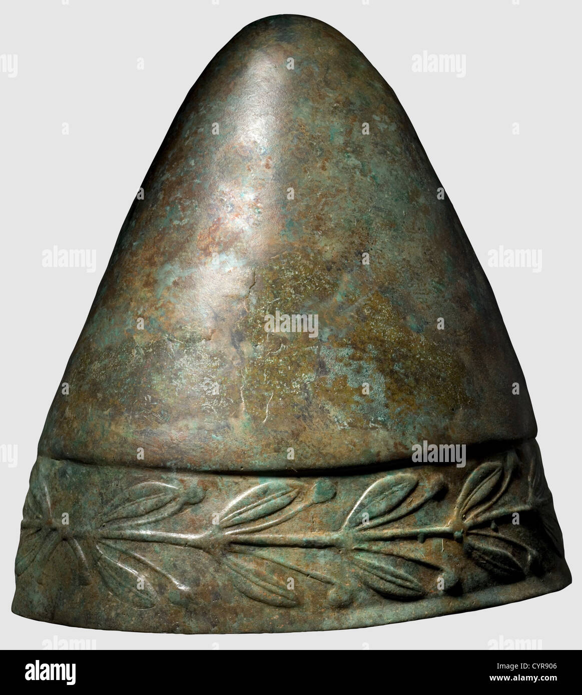 A Hellenistic Pilos type helmet with laurel wreath decoration,4th ...