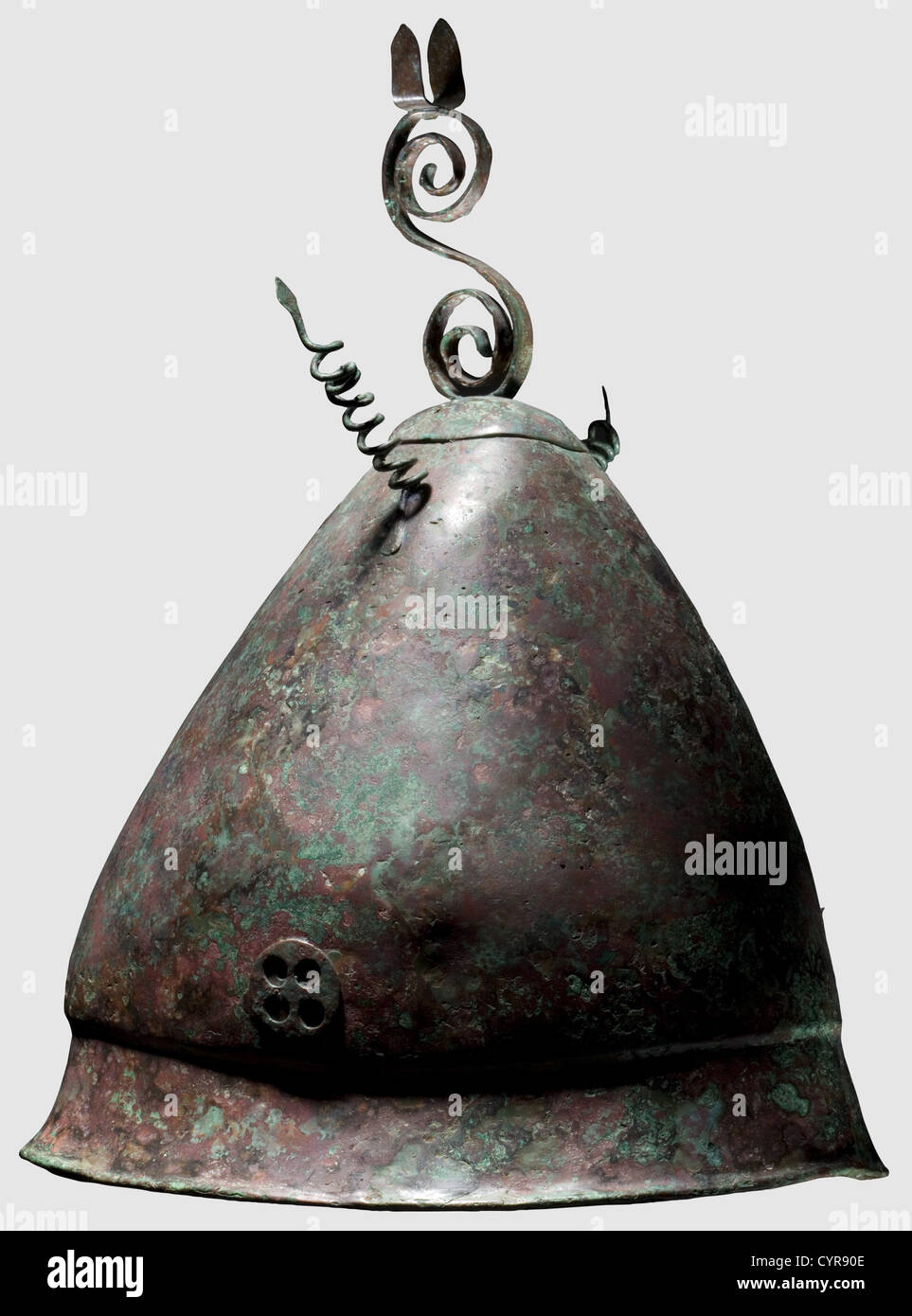 A Hellenistic helmet of Pilos type with rich embellishments,4th/3rd ...