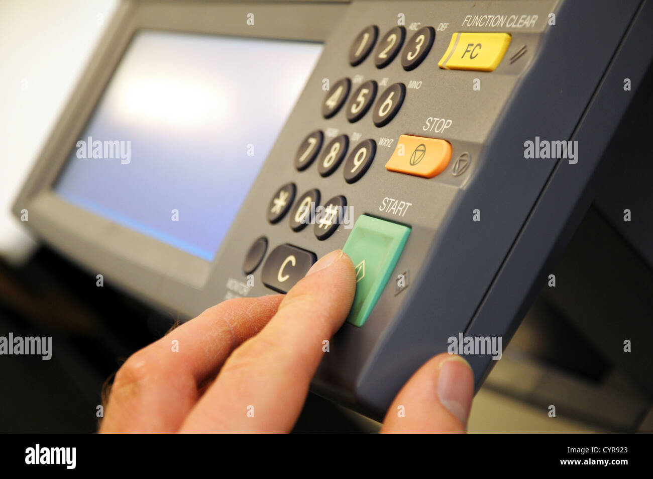 copy machine or center showing office work concept Stock Photo - Alamy